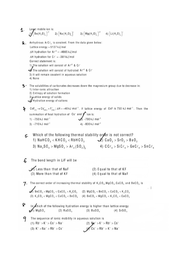 Chemical Bond and Periodic Practice | PDF