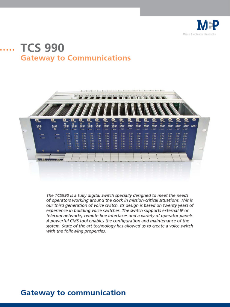 Tcs 990 v1 6 Mep Telecom Com | PDF