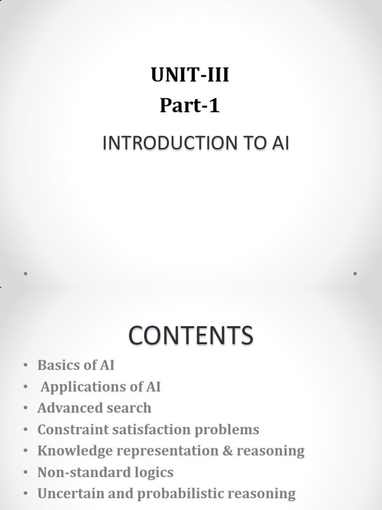 AI Unit-3 Part A | PDF