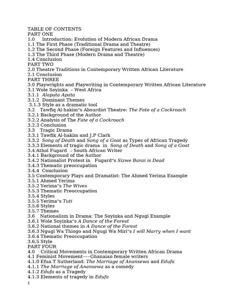 Modern African Drama | PDF