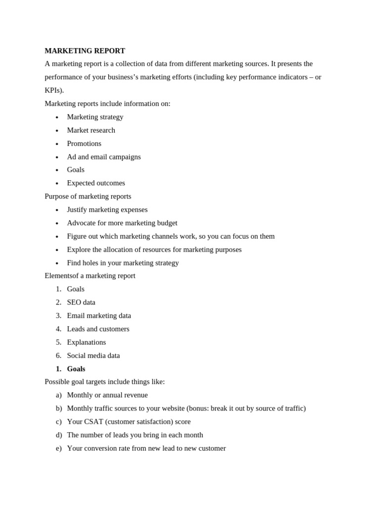 Marketing Report | PDF