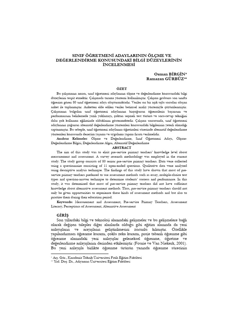 Sinif - Retmen - Adaylarinin - L - Me Ve de - Erlend - Rme Konusundak - B - LG - D - Zeyler - N ...