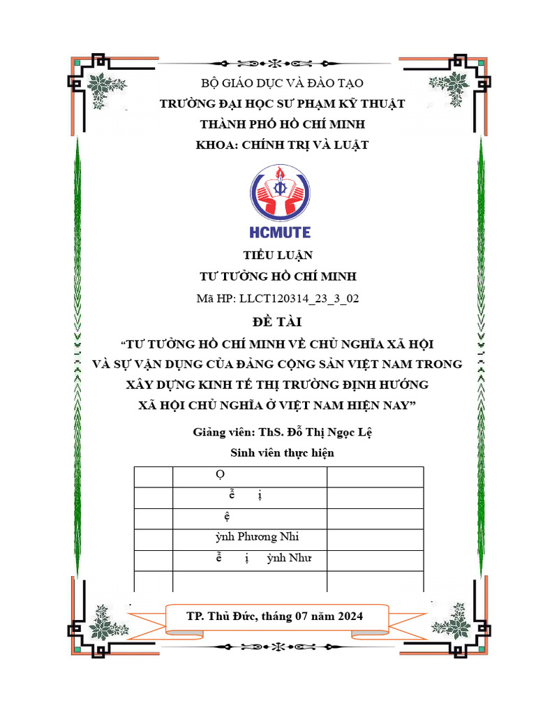 TL TTHCM cuối cùng | PDF