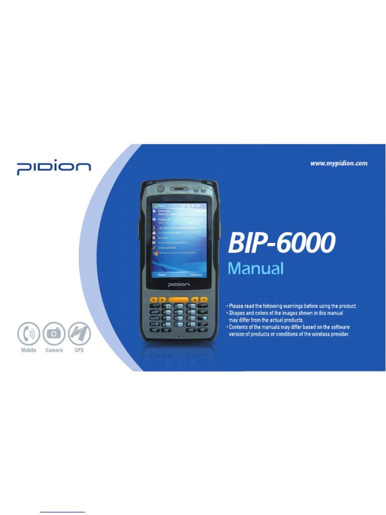 Pidion BIP6000 User Manual | PDF