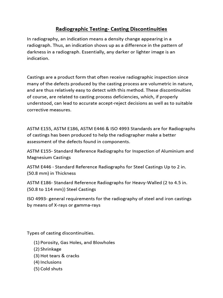 Radiography Test | PDF