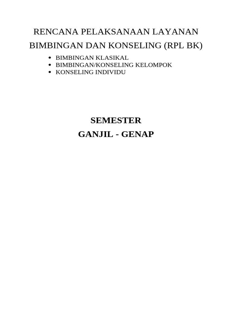RPL Bimbingan Klasikal | PDF