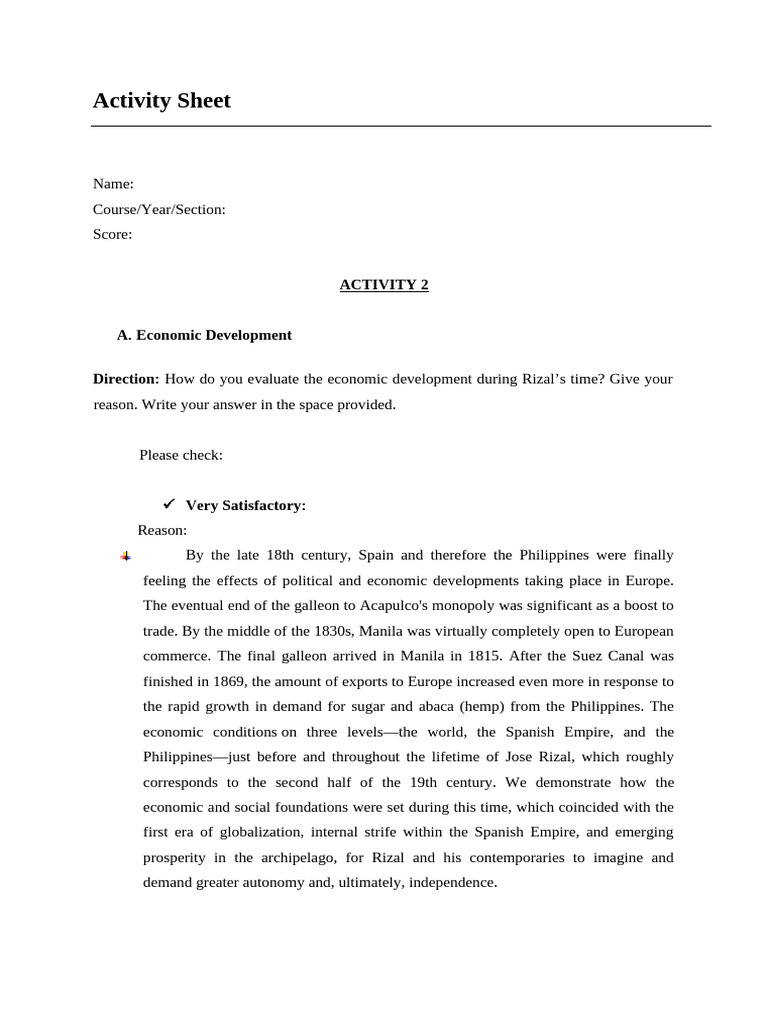 Activity Sheet - 2 | PDF