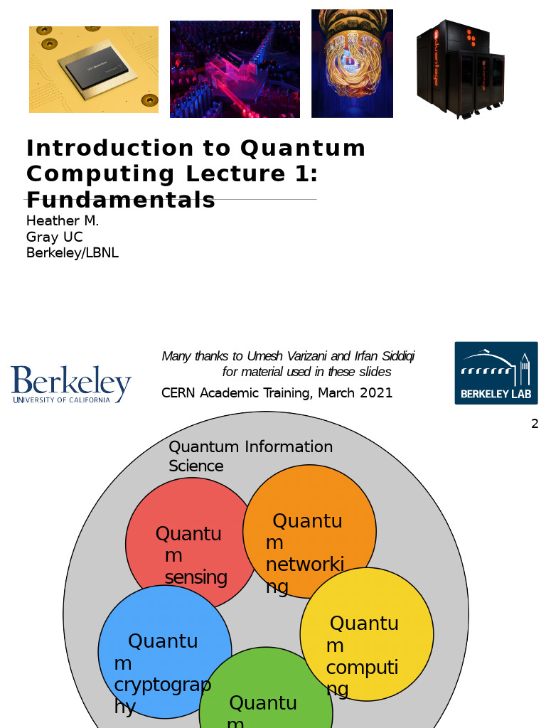 HGray QCLecture 1 | PDF