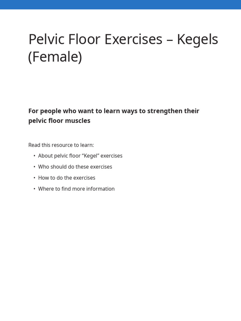 Appendix Pelvic_Floor_Kegel_Exercises_for_women | PDF