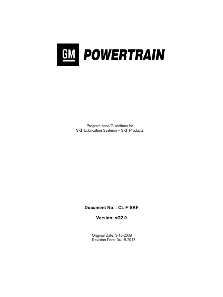 GM Program Book - Guidelines For SKF Lubrication Systems - SKF Products ...