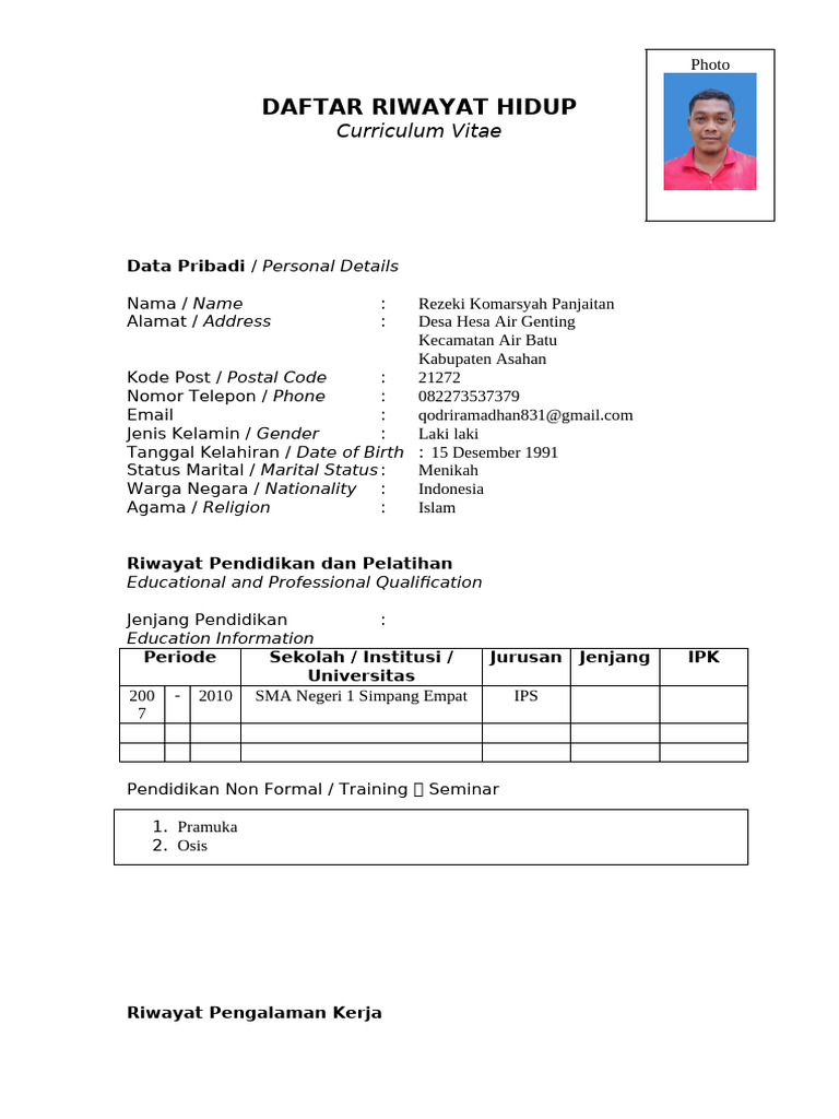Form CV | PDF