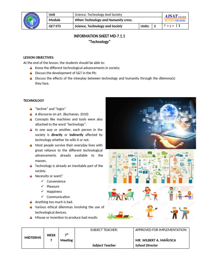 OAZ - Module7 GE7 STS | PDF