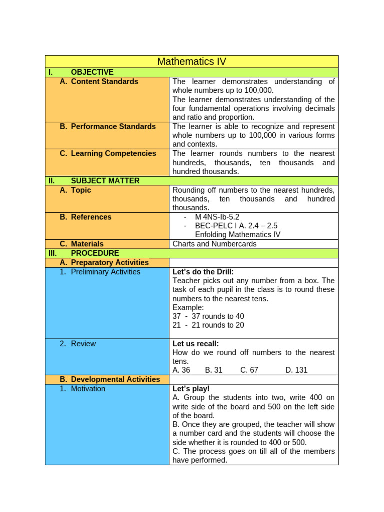 LP Grade 4 | PDF | Learning | Teachers
