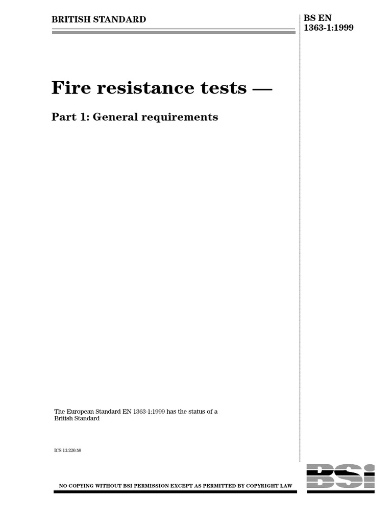 BS en 1363-1 1999 | PDF