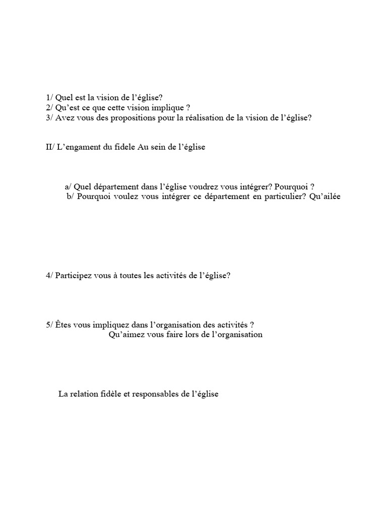 Exemple de Questionnaire | PDF