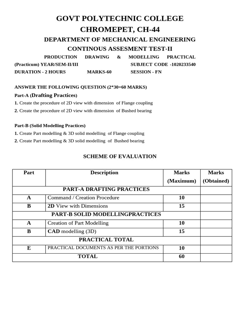 PDM Practical CAT-II | PDF