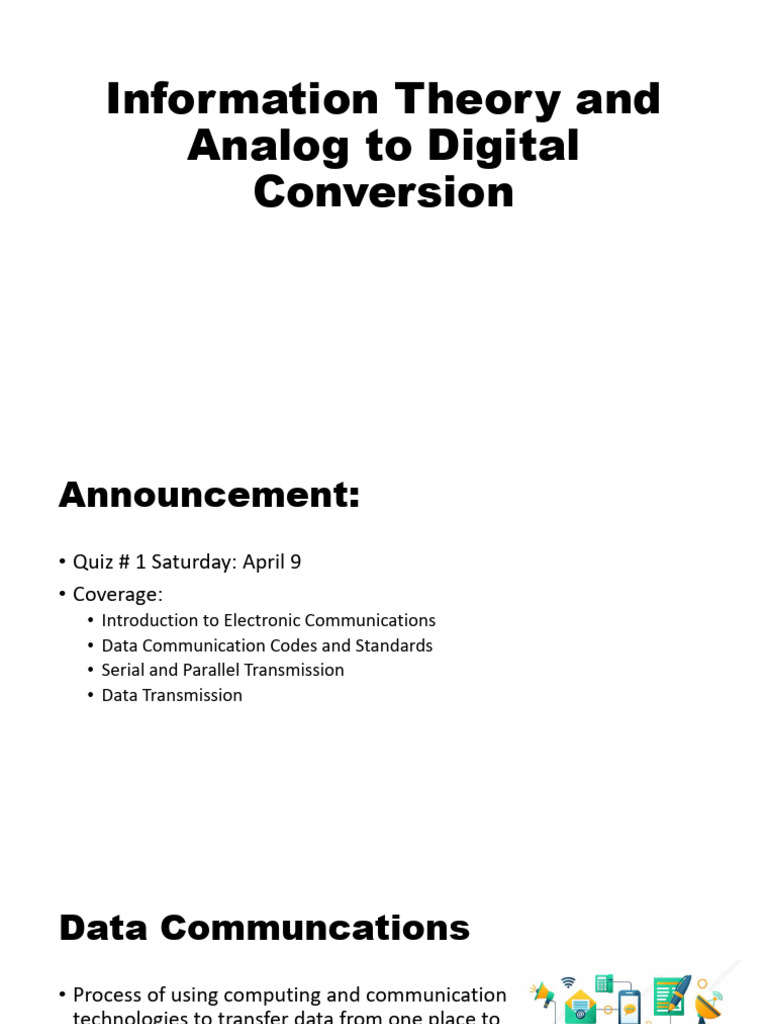 04 Information Theory and Analog To Digital Conversion | PDF