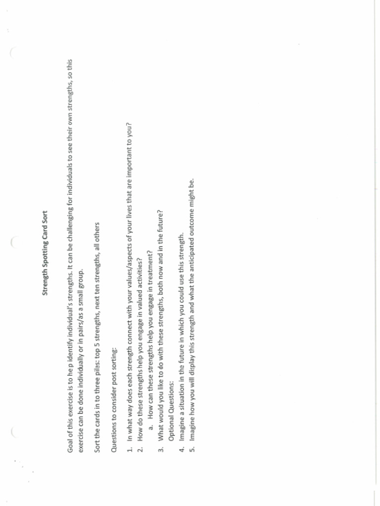 ACT Strength&Values cards sort | PDF