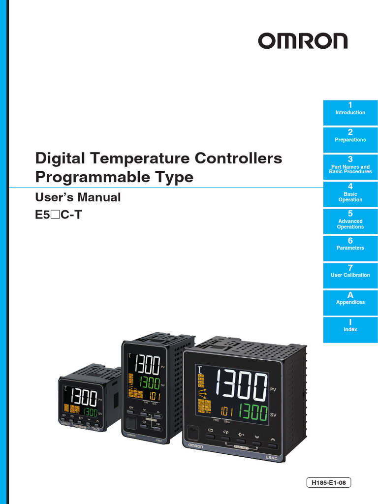 Digital Temperature Controllers Programmable Type: User's Manual E5 C-T | PDF