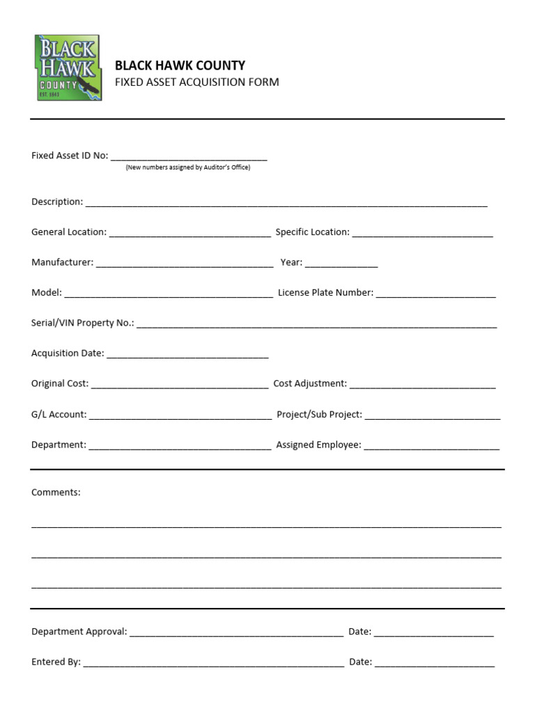 Fixed Asset Acquisition Form | PDF | Law