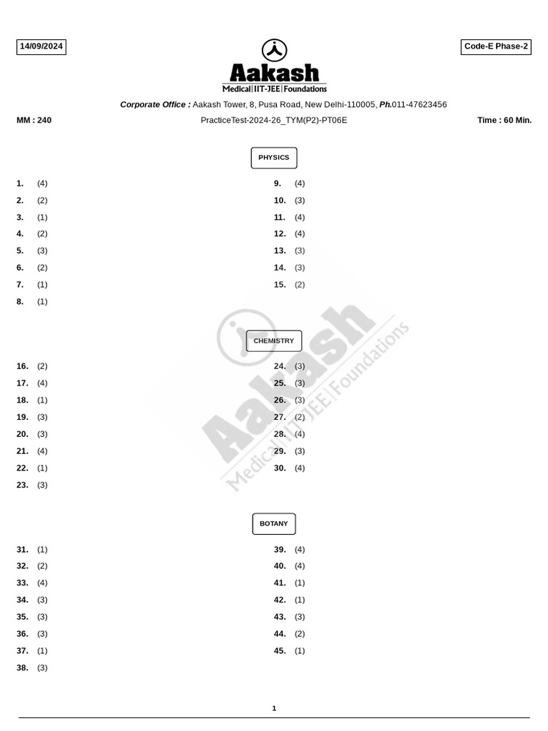 PT 06E TYM P2 14 09 2024 Sol | PDF