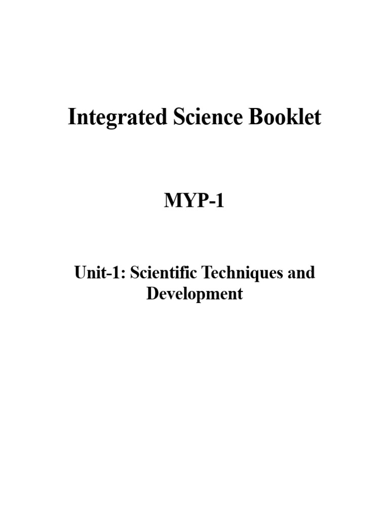Unit 1 Booklet | PDF
