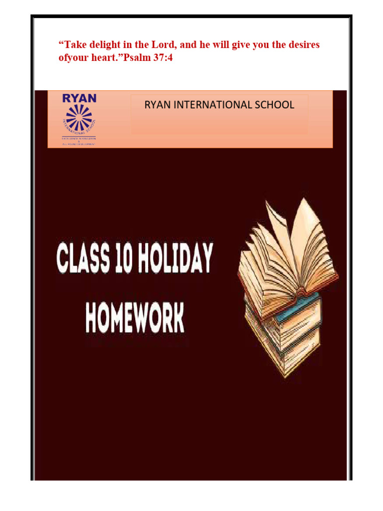 Class-X Summer HHW (2024-2025) 2 | PDF