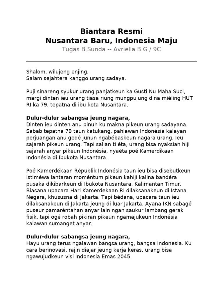 Biantara Resmi | PDF