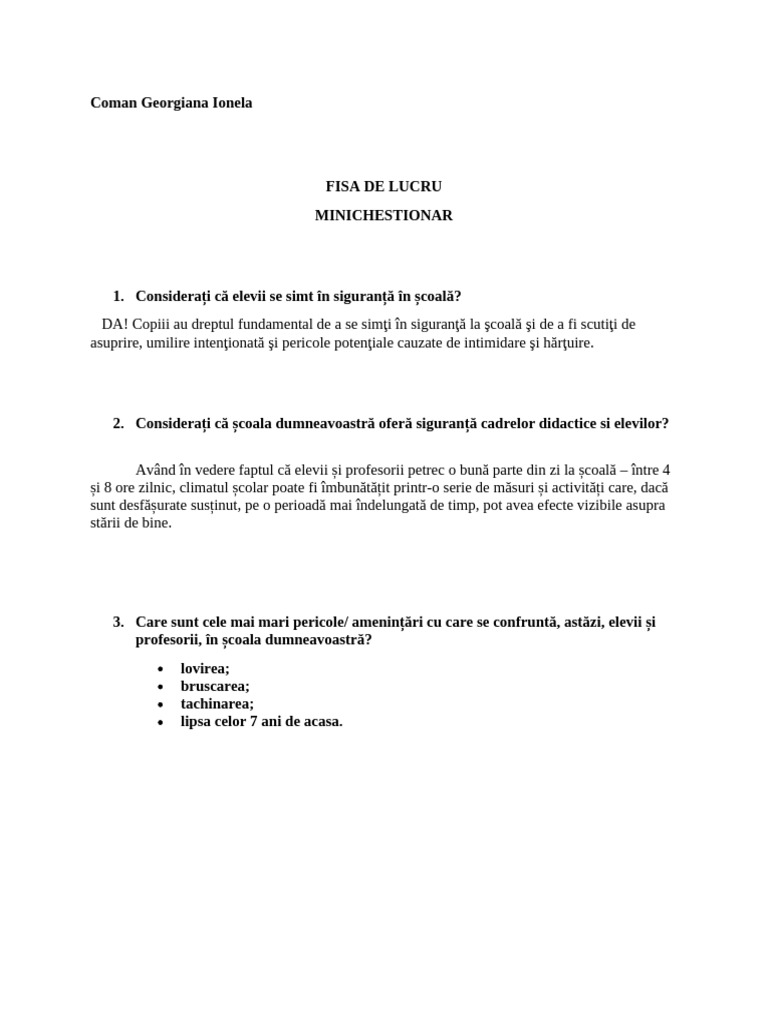 Fisa de Lucru 1 | PDF