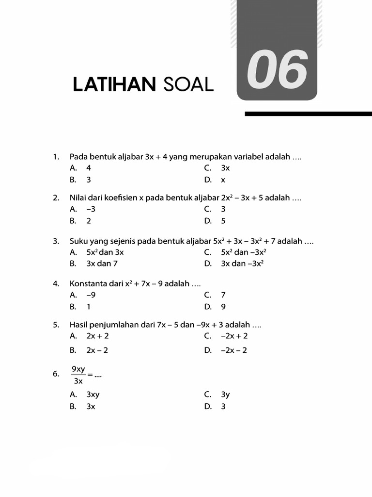 Aljabar Free Class-1 | PDF
