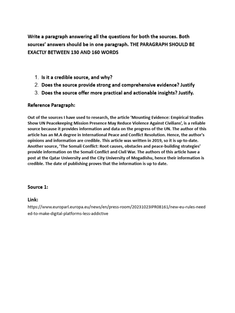 Evaluation of Sources | PDF