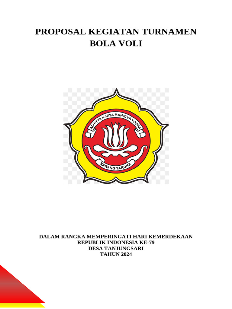 PROPOSAL Kegiatan Turnament Bola Voli | PDF