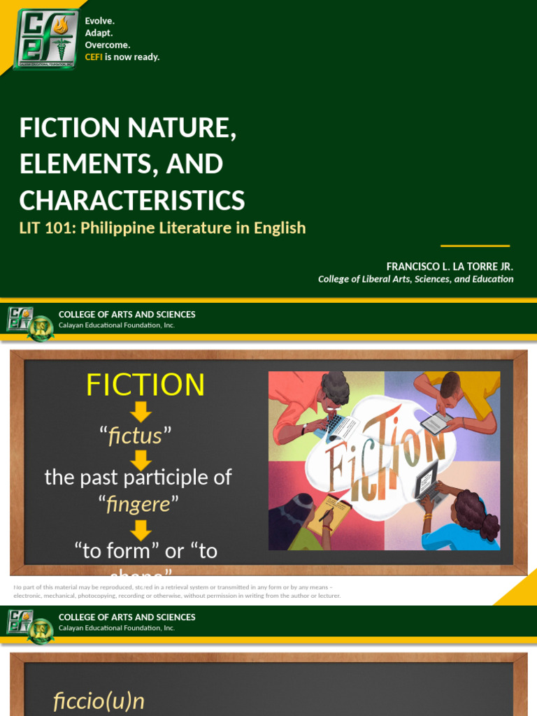 Module 4 Part 1 FICTION NATURE, ELEMENTS, AND CHARACTERISTICS | PDF Module 4 Part 1 FICTION NATURE, ELEMENTS, AND CHARACTERISTICS | PDF