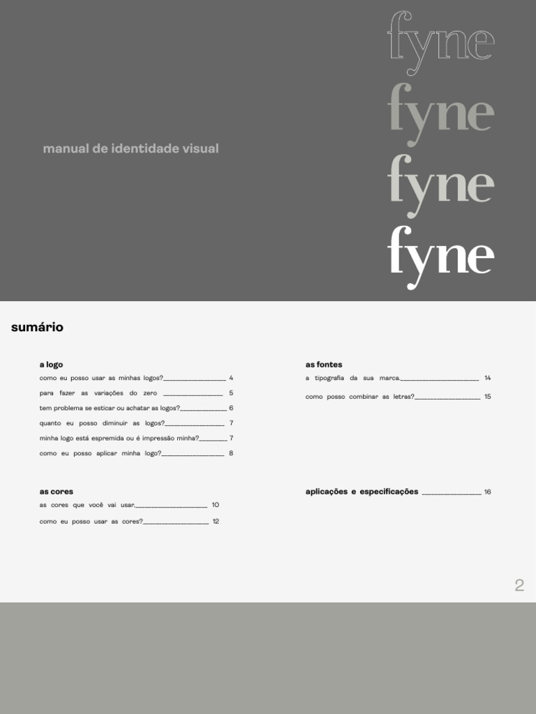 Manual Identidade Visual - Fyne - R01 | PDF