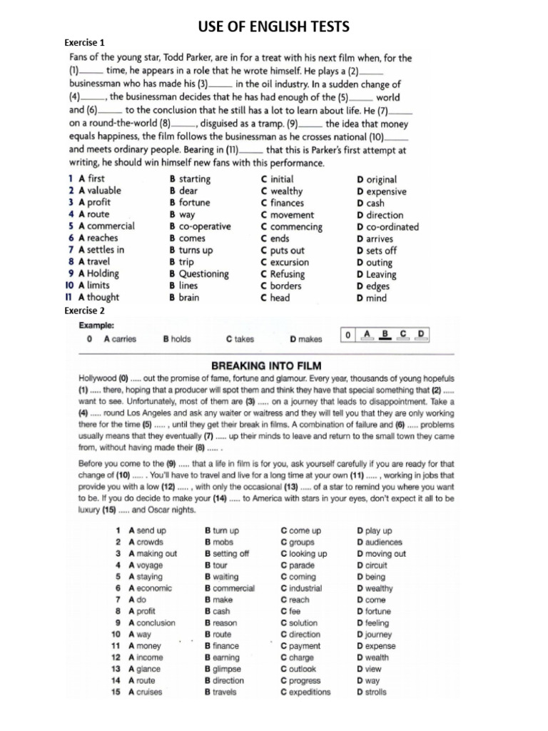 Use of English Practice 1 | PDF