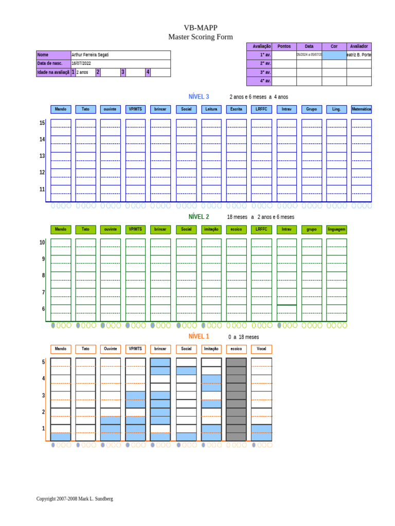 Gráfico VBMAPP | PDF