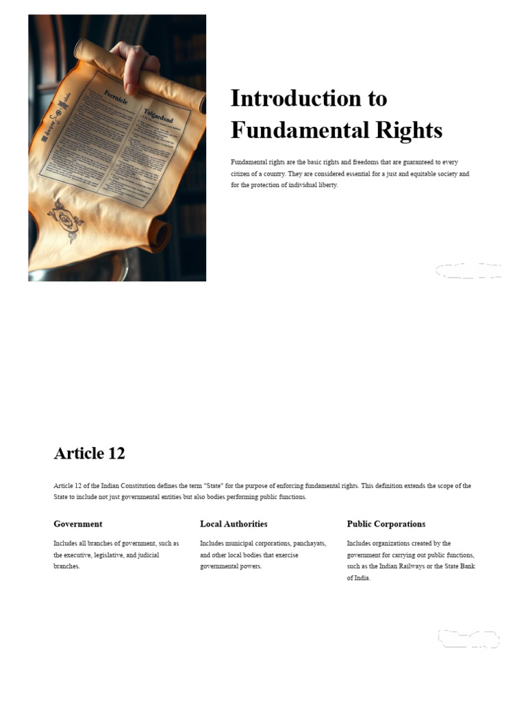Consti Introduction To Fundamental Rights (1) 2 | PDF