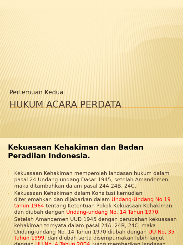 Hukum Acara Perdata Course 2- 2021 | PDF