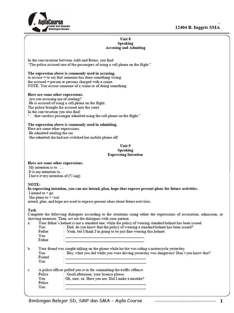 Modul Bimbel Gratis Bahasa Inggris Kelas 12 12404 Inggris Unit 8 | PDF