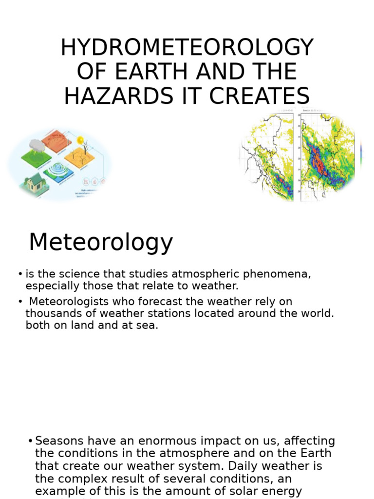 Hydrometeorology of Earth and The Hazards It Creates | PDF