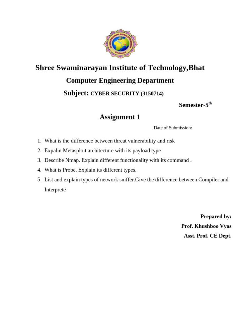 CS Assignment 1 | PDF