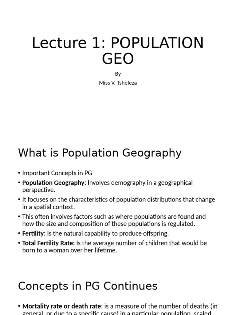 Lecture 1.Pptx Intro To Human Geography | PDF