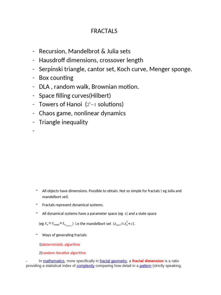 Fractals | PDF