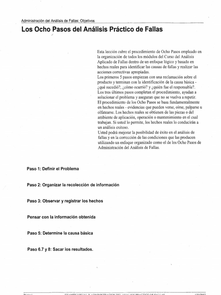 Los Ocho Pasos | PDF