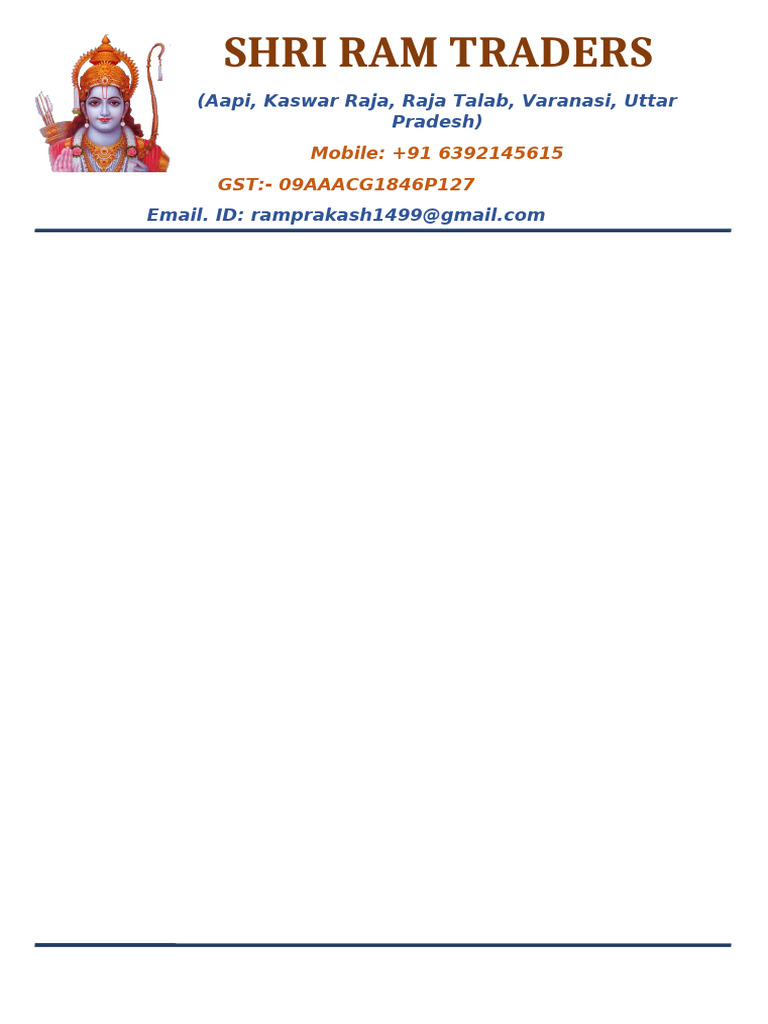 Shri Ram Traders | PDF
