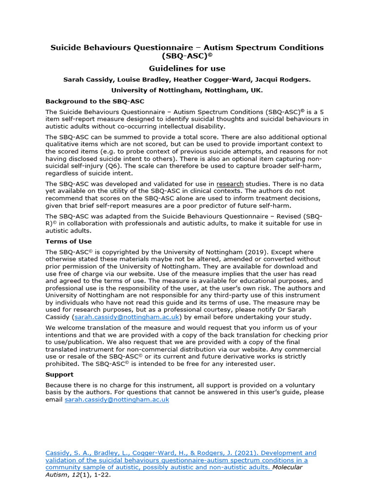 Sbq Asc Scoring | PDF