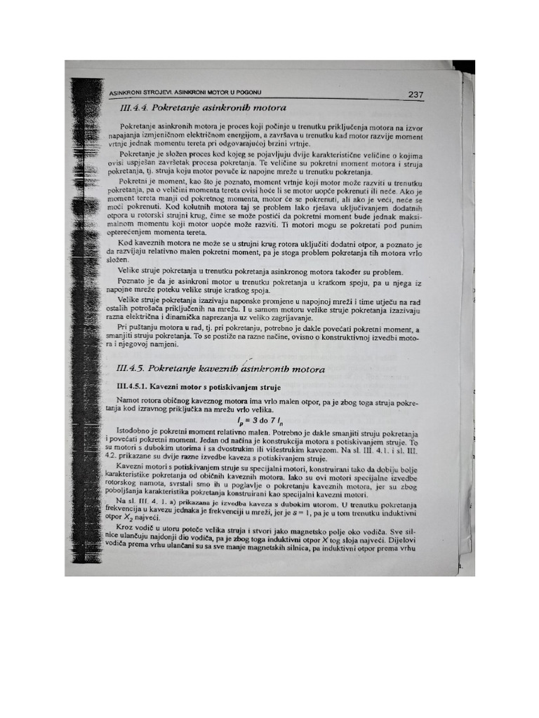 Pokretanje asinkronih motora - prvi dio | PDF
