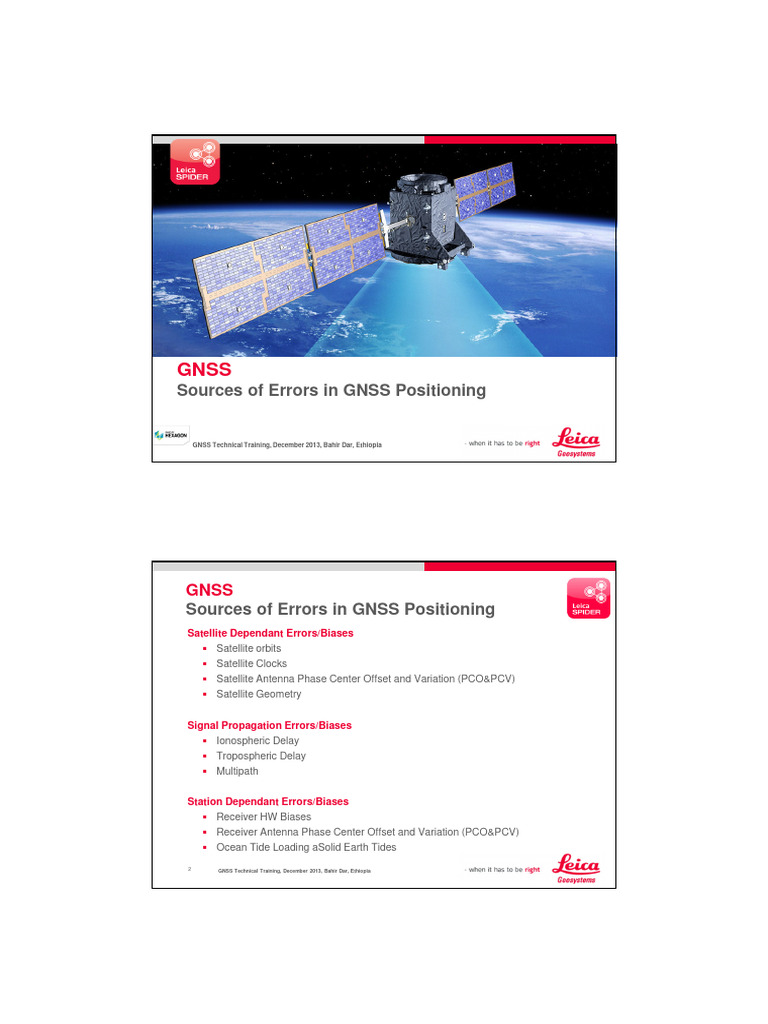 04 Sources of Errors in GNSS Positioning Compatibility Mode | PDF