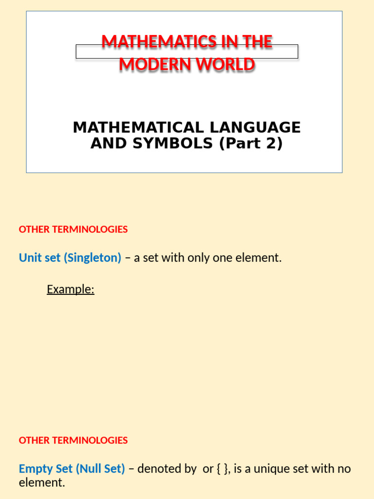 Module 2 Mathematical Language Symbols Part 2 2024 | PDF