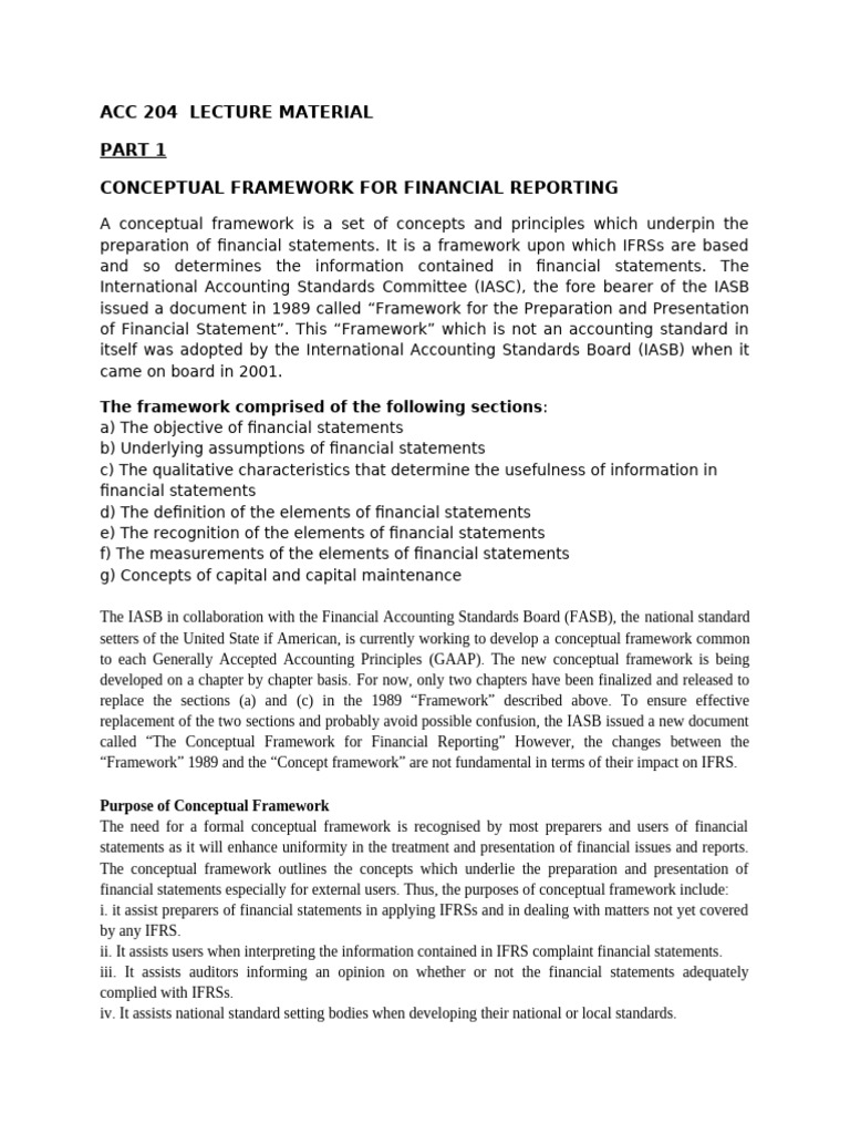 Acc 204 Lecture Material | PDF